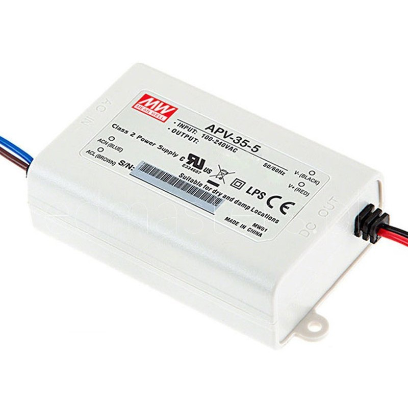 Zasilacz imp. 5V 5A APV-35-5 MEAN WELL-Zasilacze i Transformatory