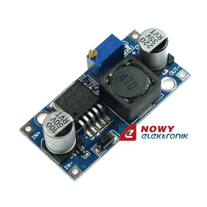 Przetwornica DC/DC 35-2V 3A DOWN LM2596S step-down, Nap wej. 3-40V-Zasilacze i Transformatory