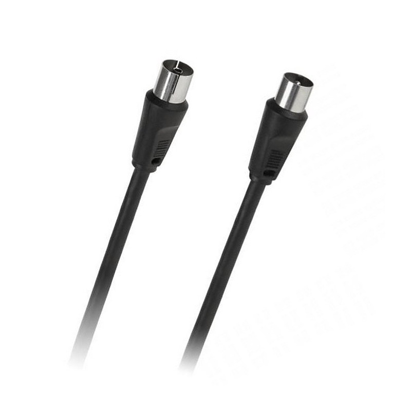 Kabel TV-VIDEO 3,0m Czarny/Biały Wtyk TV-Gniazdo TV-Kable i Przyłącza ...