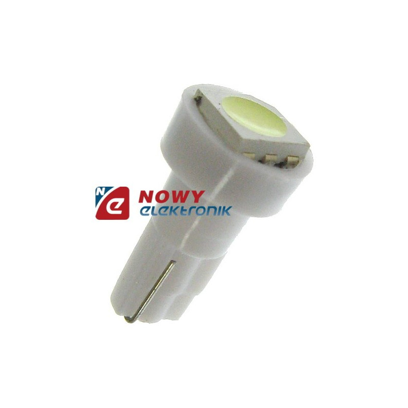 DIODA LED T5-5050 biała 1SMD 5050 12V żarówka-Oświetlenie