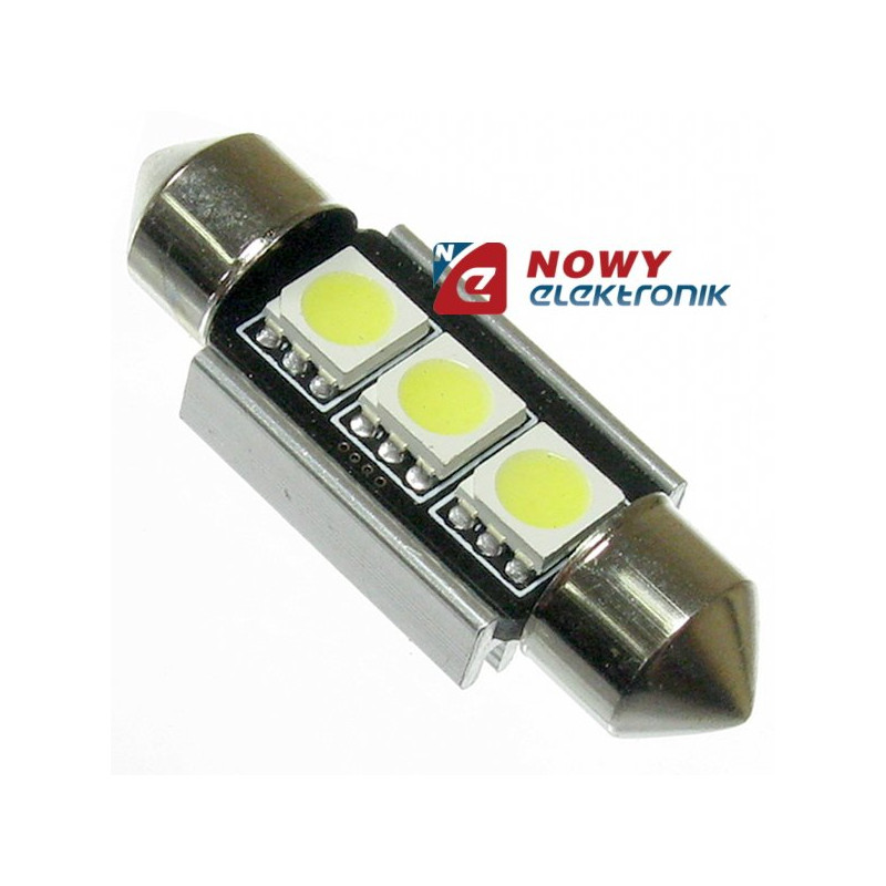 Dioda LED C5W 36mm 3xSMD5050 CAN CANBUS żarówka Biała 12V-Oświetlenie