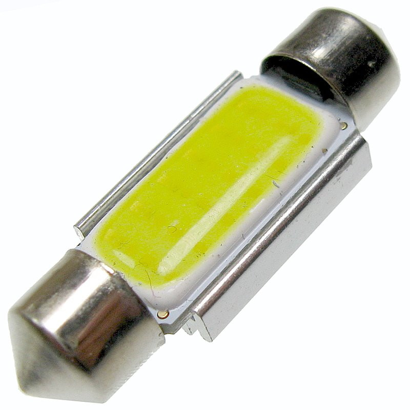 Dioda LED C5W 36mm COB-12SMD CAN CANBUS żarówka Biała 12V-Oświetlenie