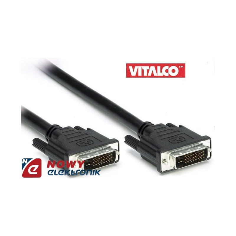 Kabel DVI-DVI 3,0m (24+1)Vitalco-Kable i Przyłącza RTV i PC