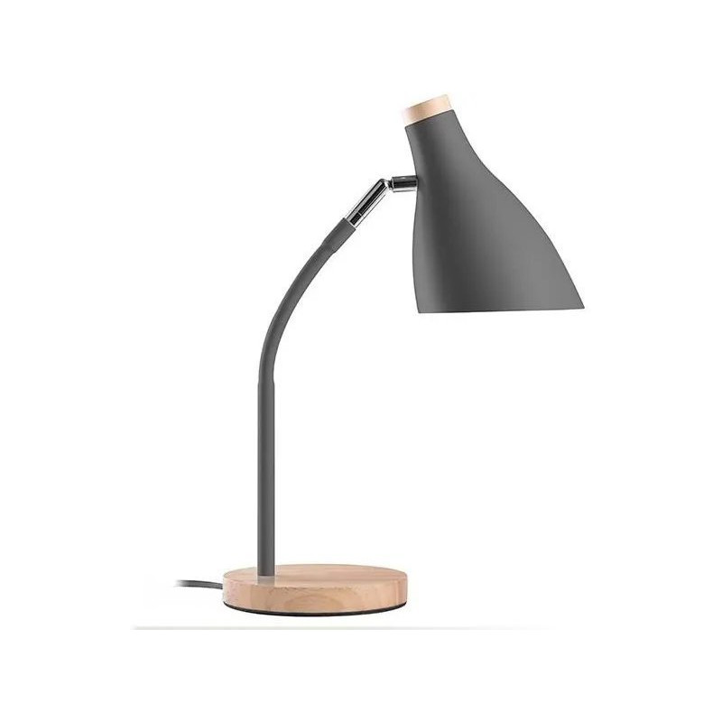 Lampa Biurkowa TRACER Scandi Grey, szara, E27 Max 40W-Oświetlenie