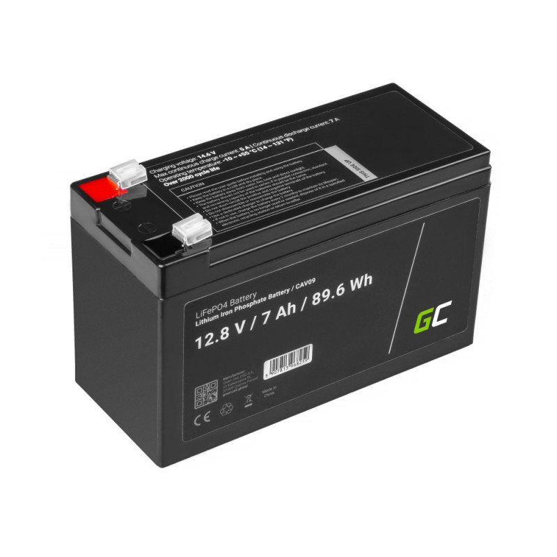 Akumulator 12V-7Ah LiFePO4 Green Cell (12,8V) 89Wh, Traktor, kosiar ...