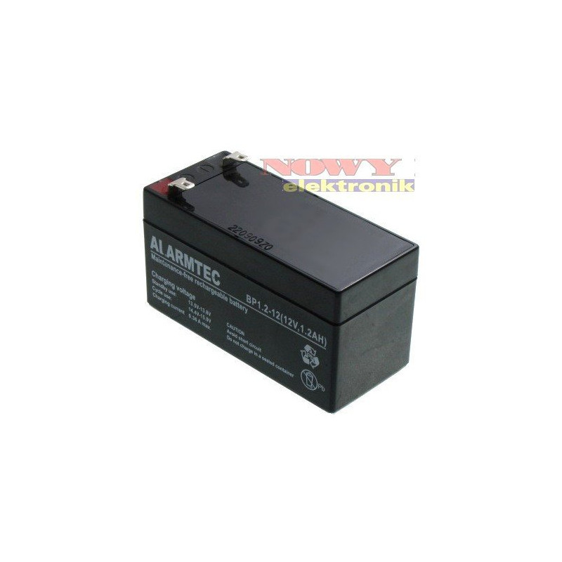 Akumulator 12V-1,2Ah ALARMTEC żelowy-Akumulatory i Ładowarki