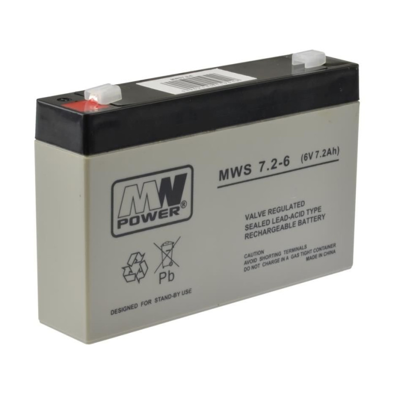 Akumulator 6V-7,2Ah AGM MWS Żelowy, MWS 7.2-6-Akumulatory i Ładowarki