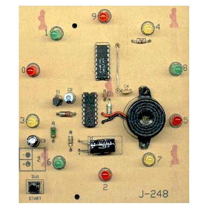 J-248 Mini ruletka, 10 LED w okręgu, zabawka, zasilanie 9V-Zestawy do ...
