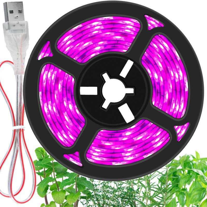 Taśma LED SMD2835 1m Do uprawy . i wzrostu roślin, USB 5V, Heckermann ...