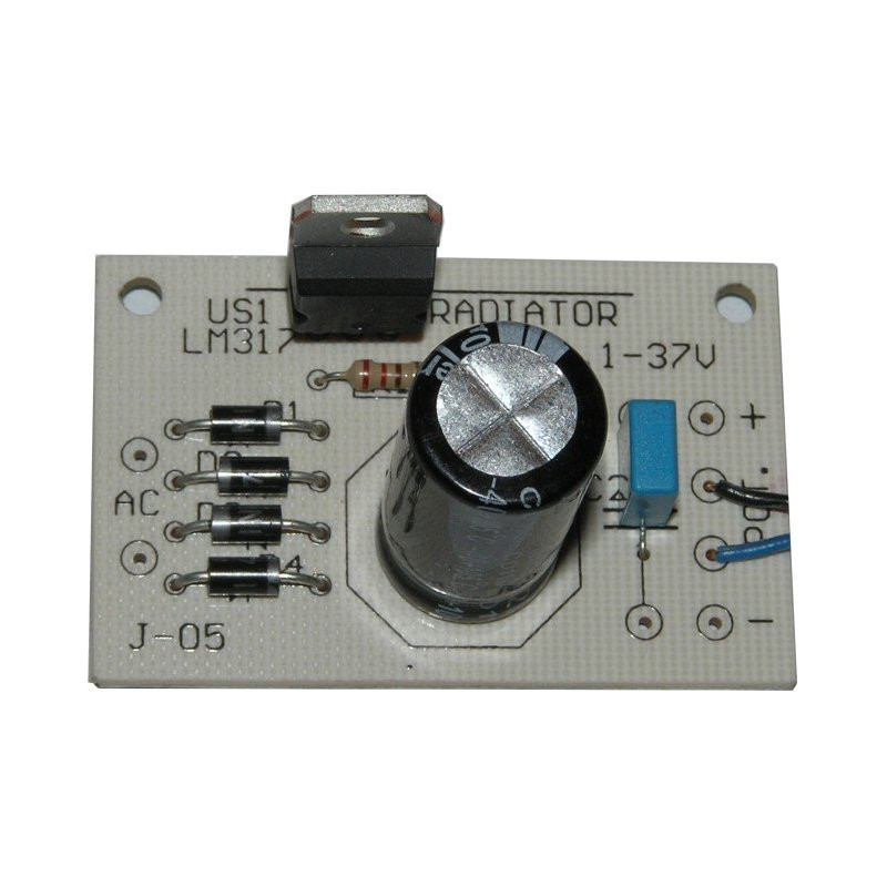 J-005 Zasilacz regulowany 1,5A 1,25-37,0V-Zestawy do samodzielnego montażu