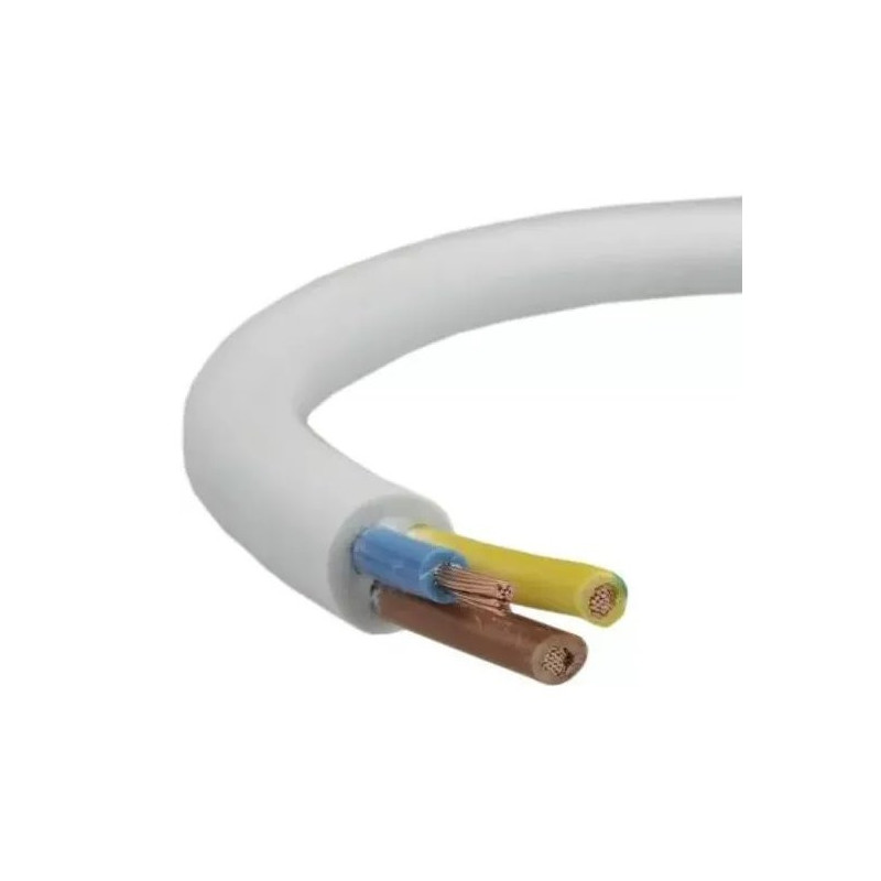 Przewód OMYzo 300/300V 3x0.75mm biały H03VV-F 300V 3 G okrągły-Przewody i Druty w metrażu
