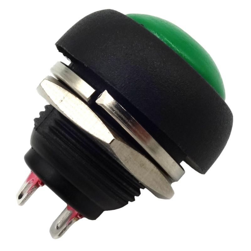 Przełącznik PBS-33B/G Zielony OFF-(ON) 3A 125VAC 1A 250V przycisk-Podzespoły Elektroniczne