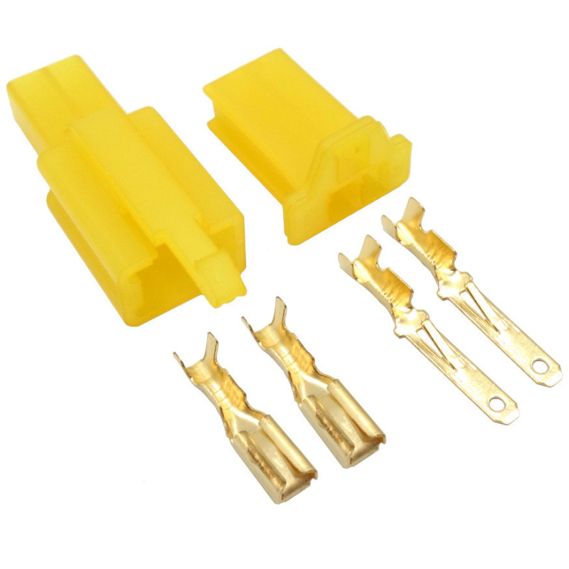 Złącze kostka MTW 2pin żółte wtyk gniazdo motocyklowe-Motoryzacja