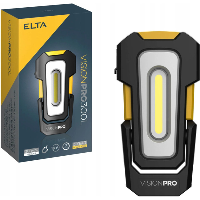 Lampa Warsztatowa LED Vision Pro ELTA, z magnesem, akumulatorowa, 70 ...