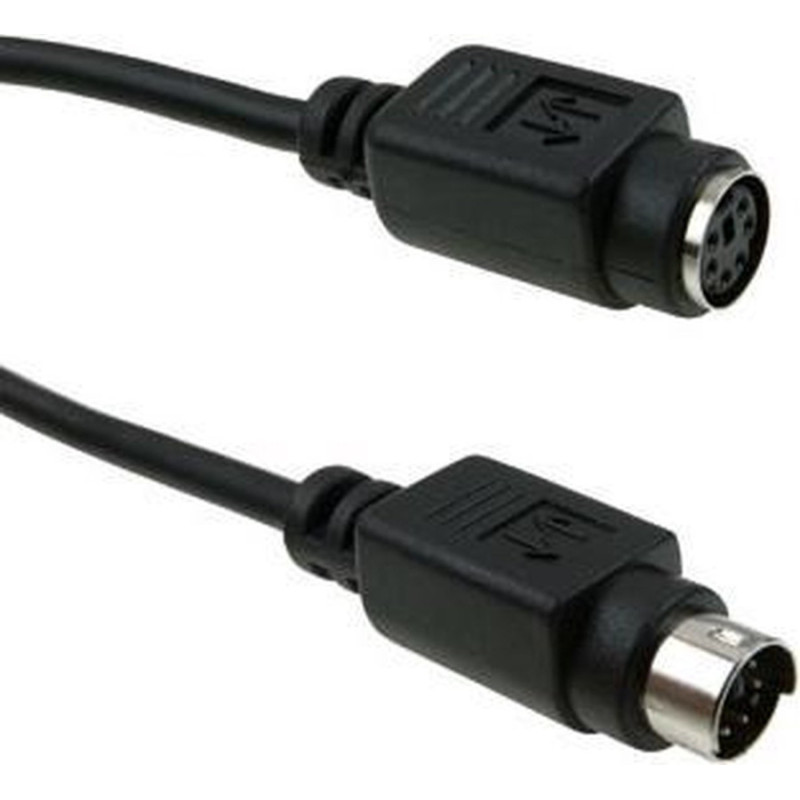 Kabel PS2 wt./gn. do myszy/klaw. MD6M-MD6F 1,8m-Kable i Przyłącza RTV i PC