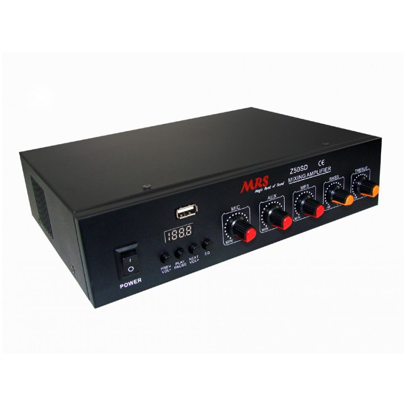 Wzmacniacz PA Z-50 50W USB MP3 Radiowęzłowy system 100V lub 4/8/16-Naglosnienie i Estrada