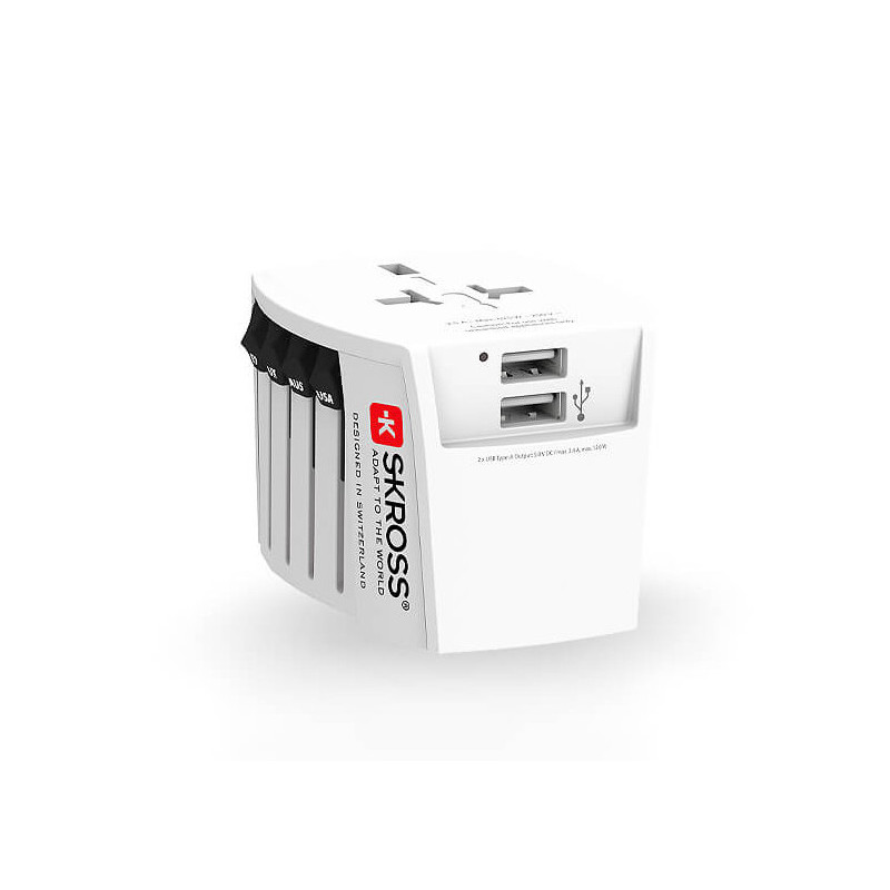 Adapter podróżny SKROSS 2xUSB World Adapter, Uniwersalny-Elektryka