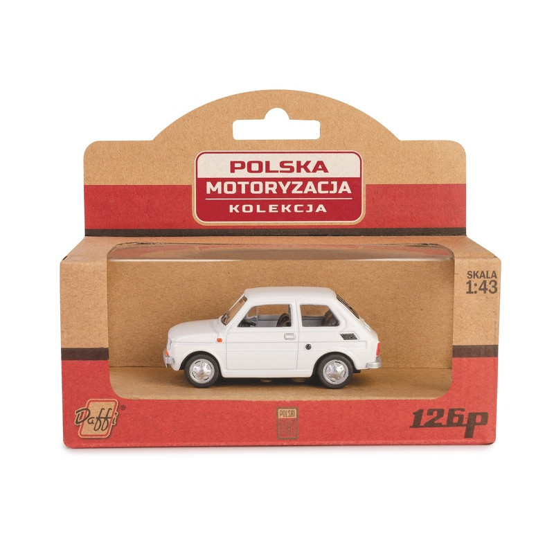 Model FIAT PRL 126p Biały 1:43 Mały Fiat, Maluch